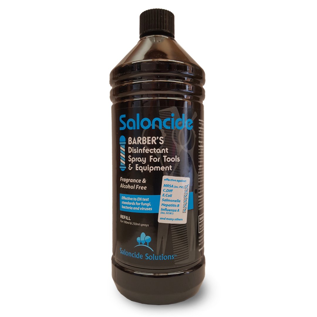 1L Refill Saloncide Barber' Anti-Microbial Disinfectant Sanitiser ...